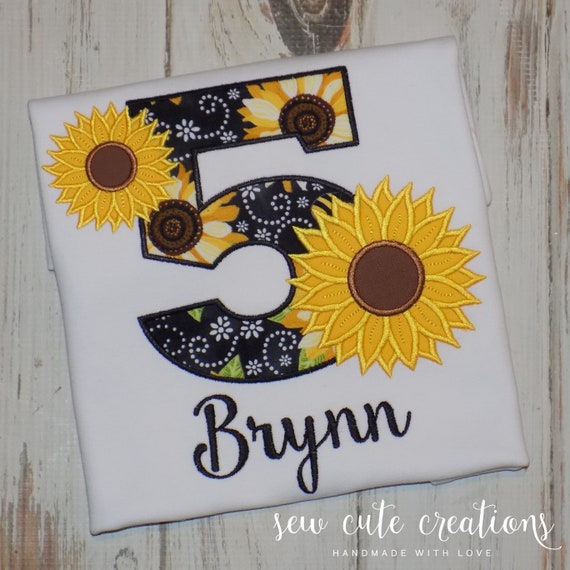 Sunflower birthday shirt, Sunflower birthday outfit, Sunflower party ...