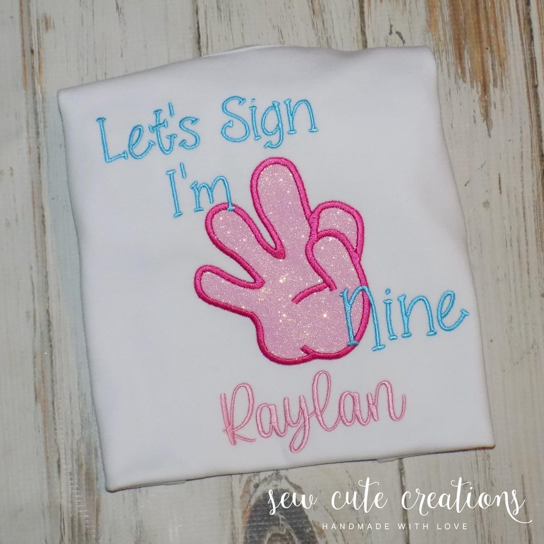 Sign Language Birthday Shirt, ASL Birthday Outfit, American Sign ...