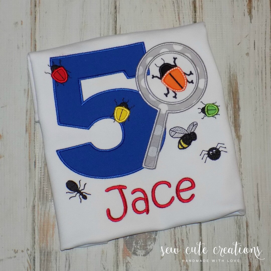 Bug Hunter Birthday Shirt for Boys & Girls, Insect Party Outfit ...