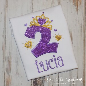 Princess Birthday Shirt, Princess Party Outfit, 1st 2nd 3rd 4th 5th 6th 7th 8th 9th Birthday ...