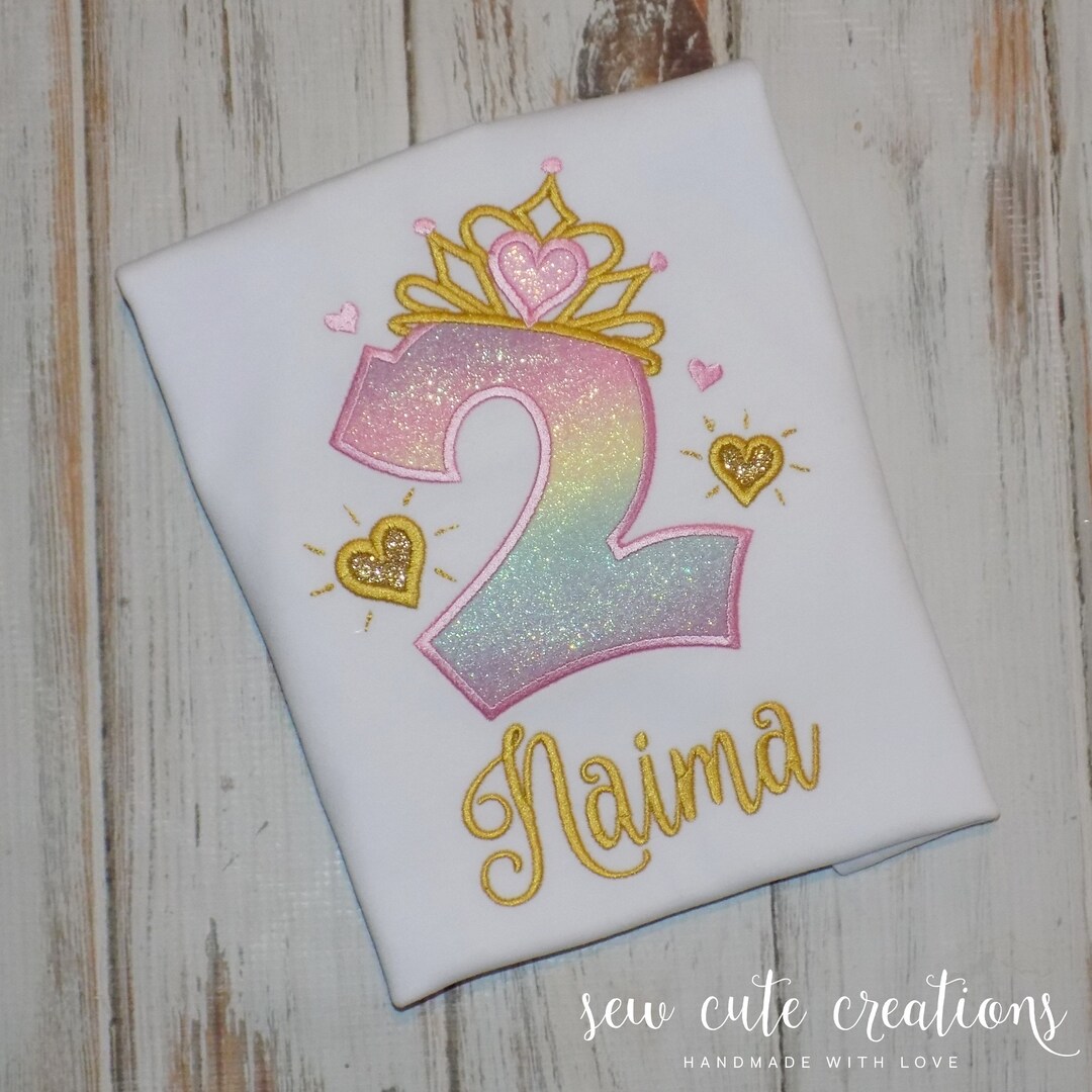 Princess Birthday Shirt, Princess Party Outfit, 1st 2nd 3rd, 4th 5th 6th 7th 8th 9th Birthday ...