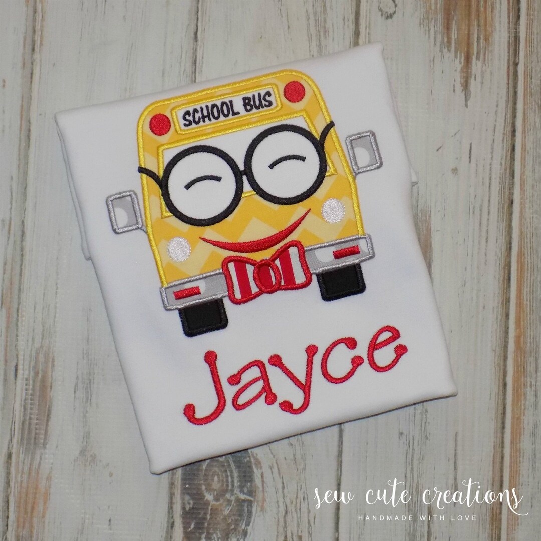 School Bus Shirt, Back to School Outfit, Boy School Bus, First Day of ...
