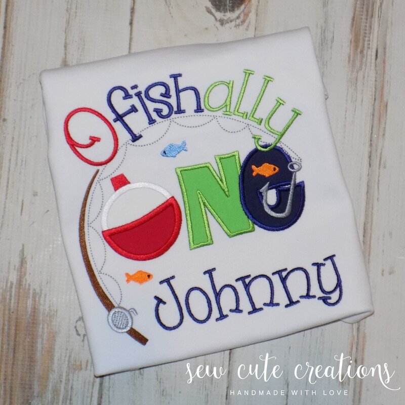 Fish One Embroidered - Etsy