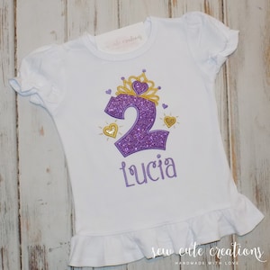 Princess Birthday Shirt, Princess Party Outfit, 1st 2nd 3rd 4th 5th 6th 7th 8th 9th Birthday ...