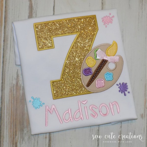 7th Birthday Paint Party Invitation - Etsy