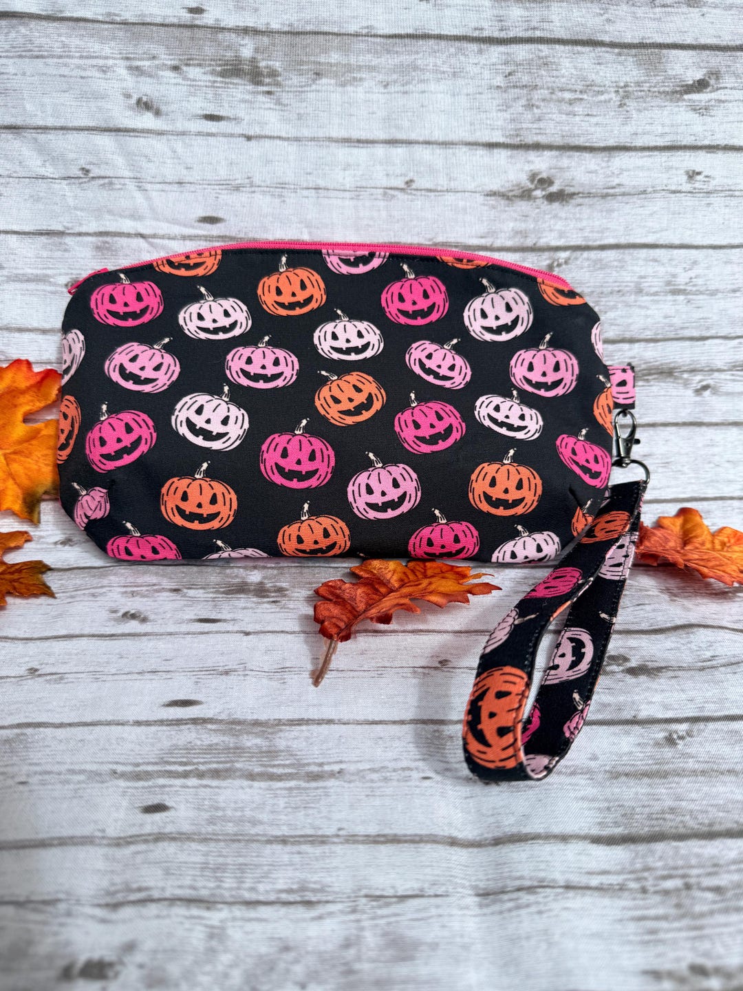Neon Pumpkin Wristlet Purse - Etsy