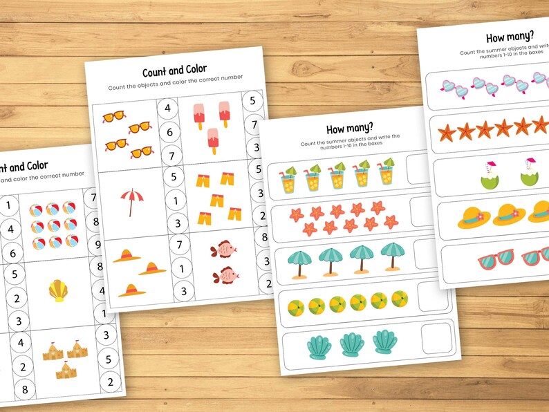 Printable Toddler Matching Sheets Fun and Educational Busybook for ...