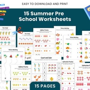 Printable Toddler Matching Sheets Fun and Educational Busybook for ...