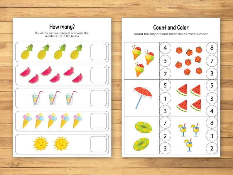 Printable Toddler Matching Sheets Fun and Educational Busybook for ...