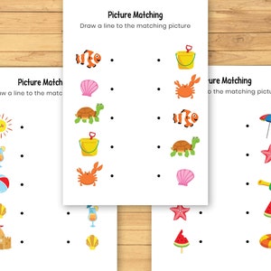 Printable Toddler Matching Sheets Fun and Educational Busybook for ...