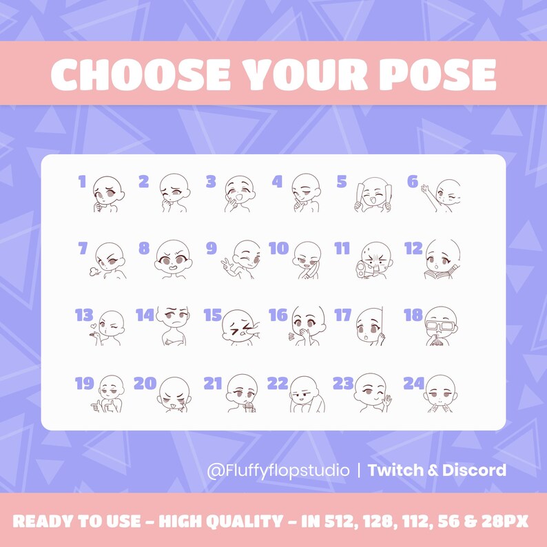 Custom Kawaii Twitch Emotes, Chibi Emote Commission, Twitch Emote for ...