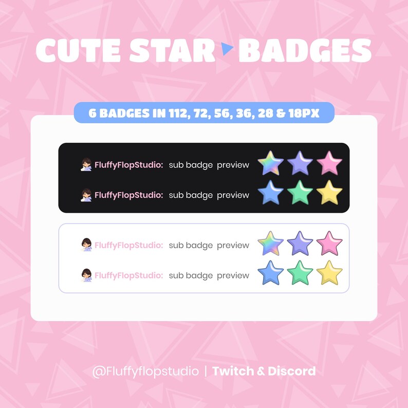 Cute Star Emotes, Kawaii Star Emotes, Ready to Use, Twitch, Youtube ...