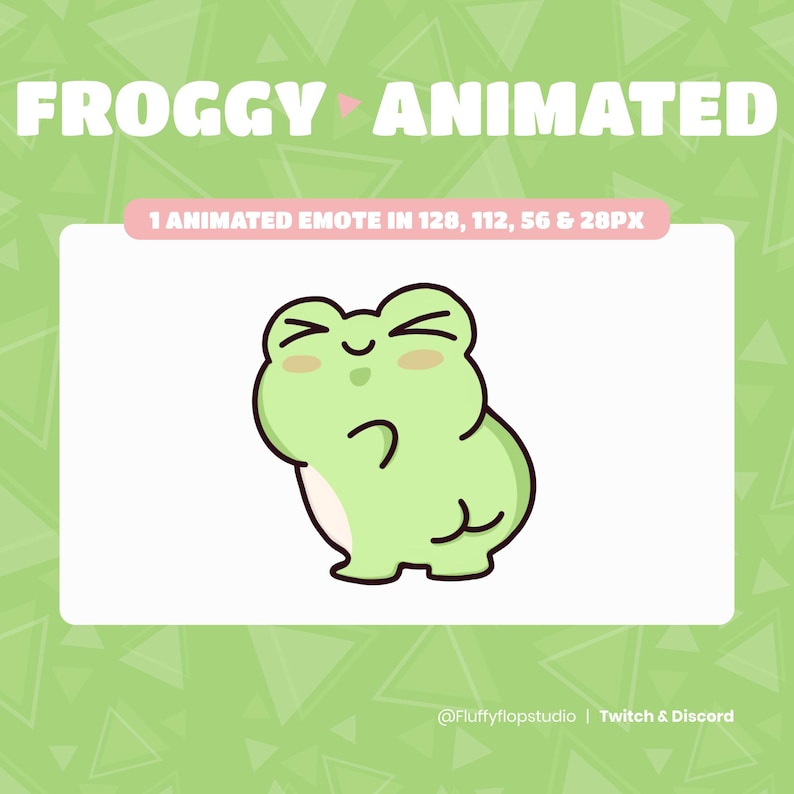 Animated Kawaii Booty Frog Emote for Twitch and Discord, Twerk Dance ...