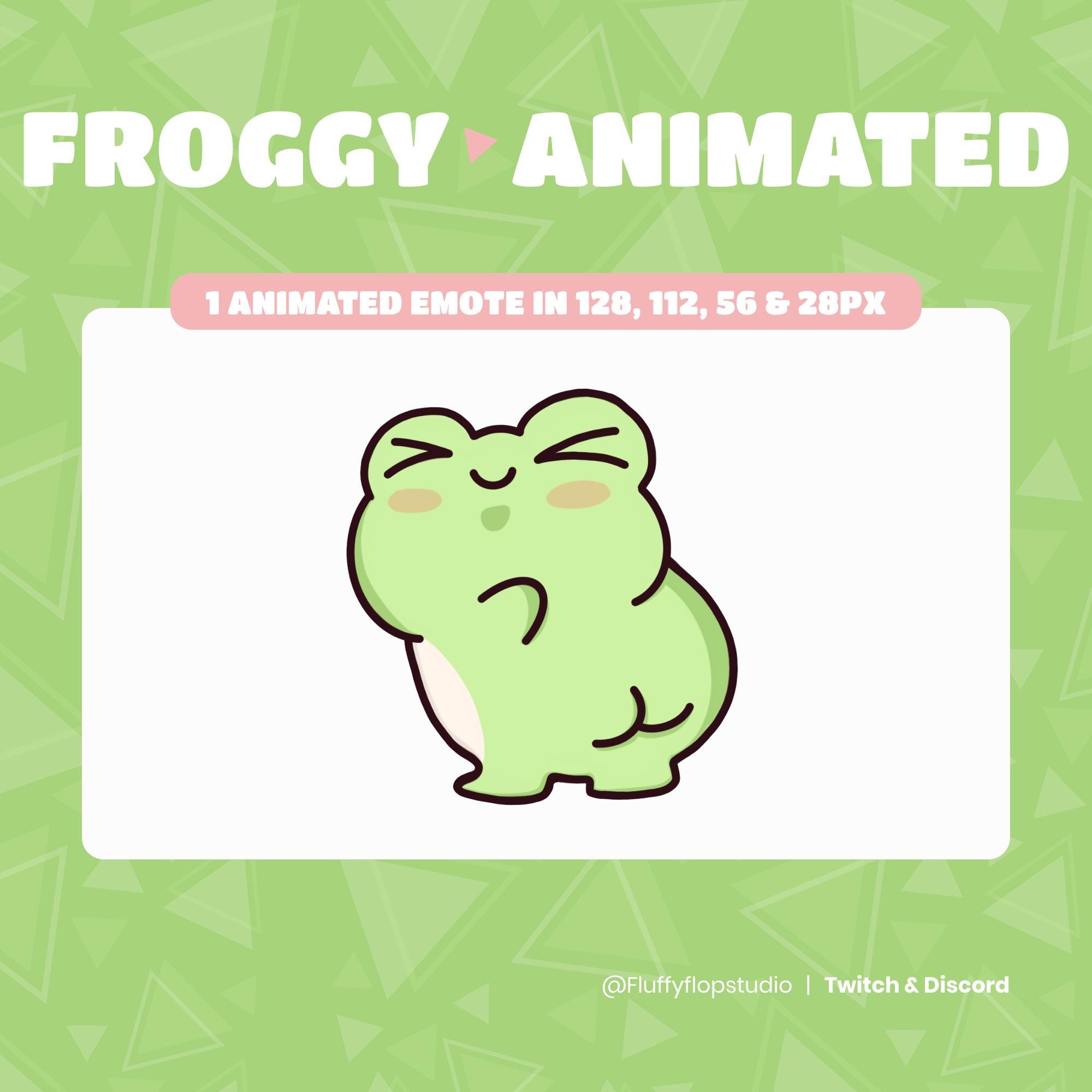 Animated Kawaii Booty Frog Emote for Twitch and Discord, Twerk Dance Cute Frog, Discord Animated ...