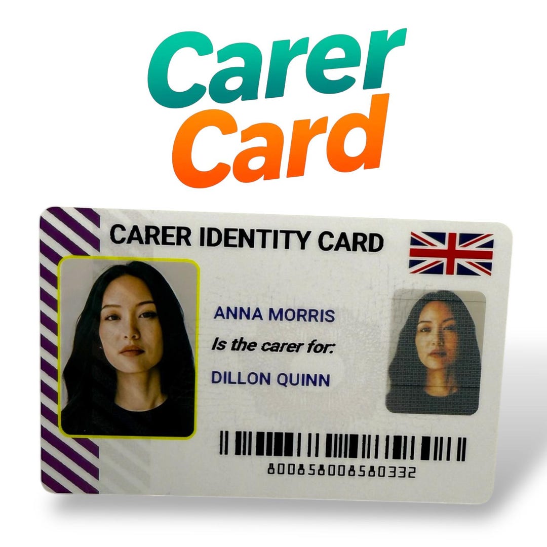 Personalized Carer ID Card: Custom Photo, Medical Alert, Durable ...