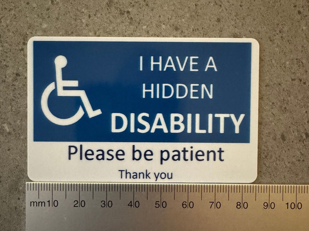 Hidden Disability Card Personalisation Options - Can Be Worn as ID Card ...