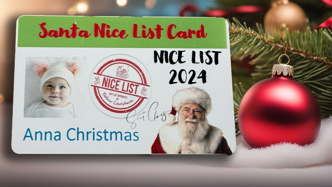 Personalised Santa Good List Card, Custom Card, Christmas 2024 ...