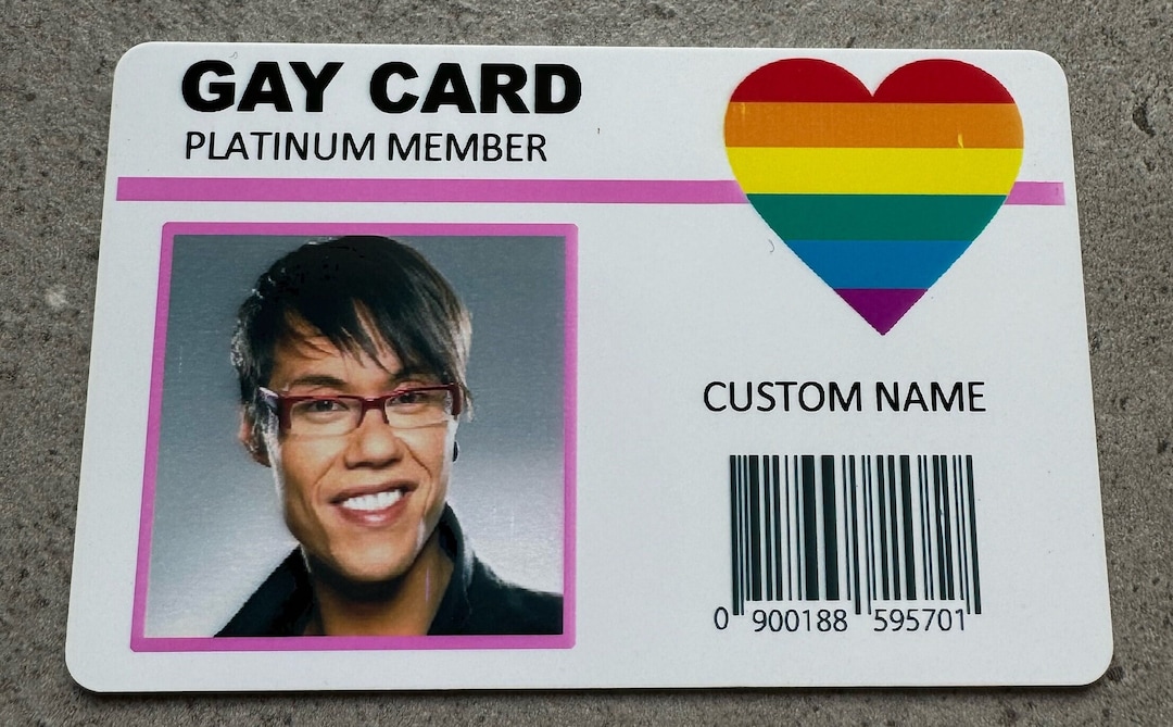 Personalised GAY CARD Platinum Membership, Joke Meme, Funny Gift, Gift ...