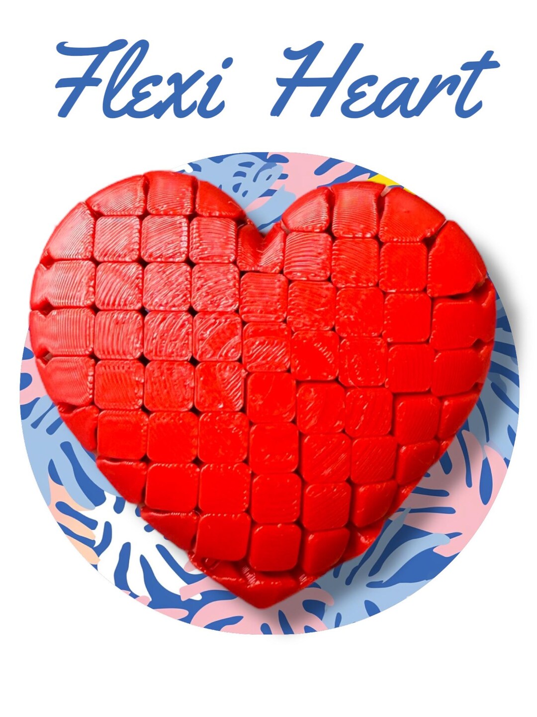 Flexi Heart Fidget Toy: 3D Printed Stress Relief - Etsy