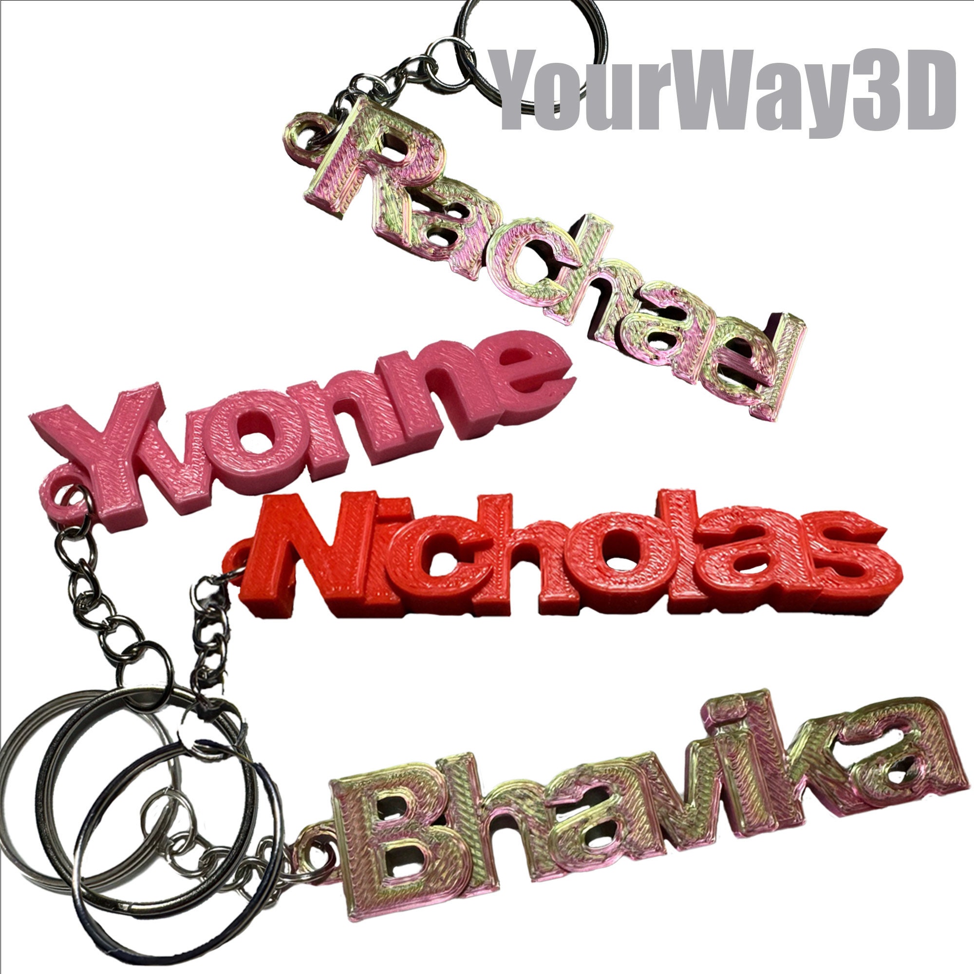 Over 200 3D Printer Digital Files for Name Keyrings Male, Female and ...