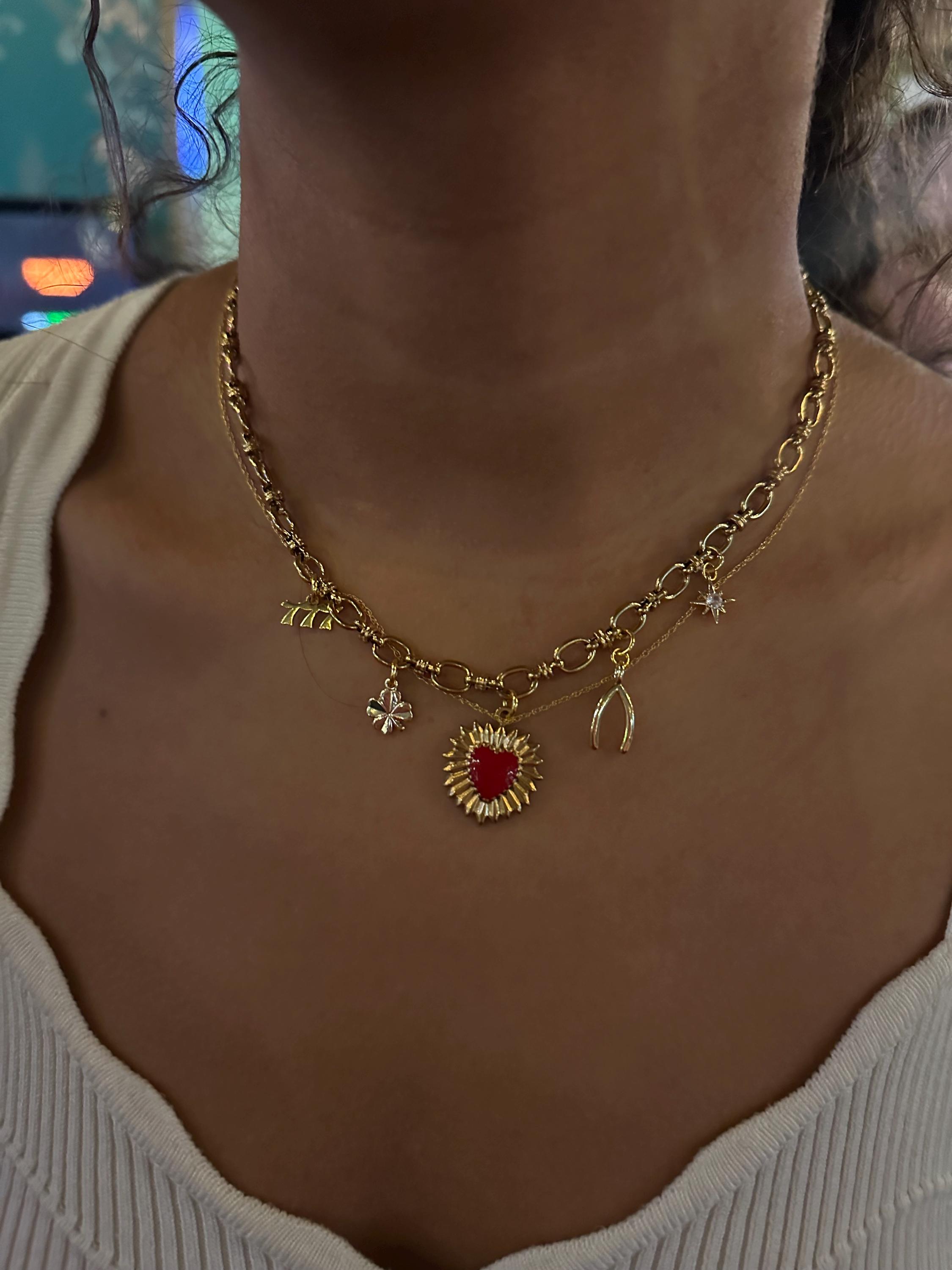 18k Gold Plated Custom Charm Necklace - Choose 5, 7, or 9 Charms - Etsy