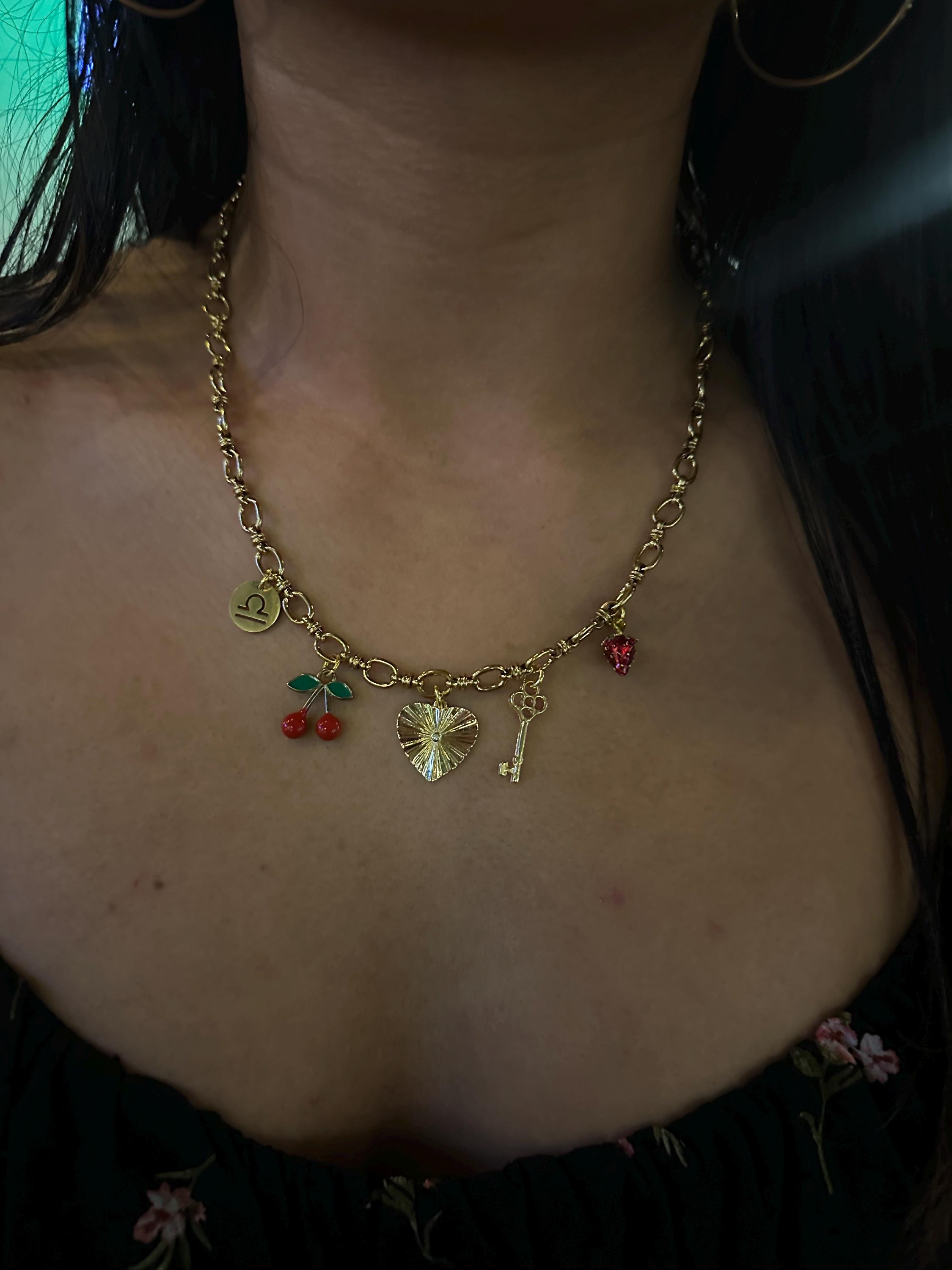 18k Gold Plated Custom Charm Necklace - Choose 5, 7, or 9 Charms - Etsy