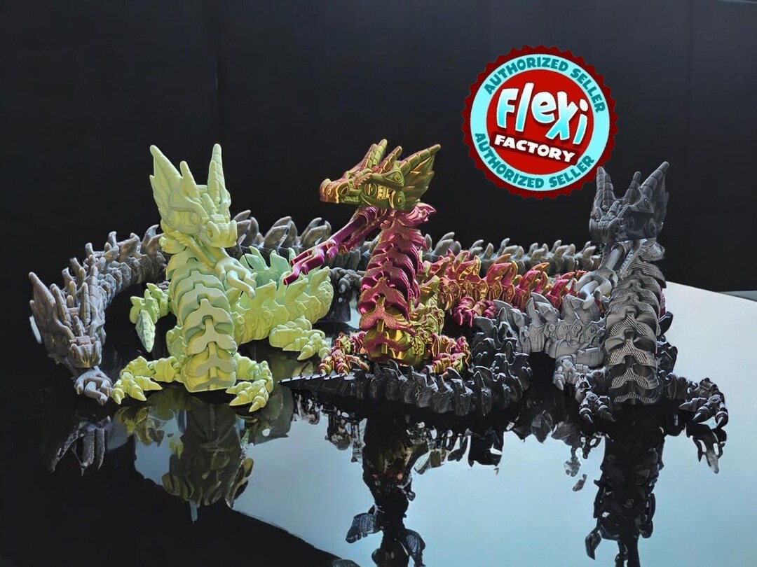 Flexi Dragon, 3d Printed Articulated Mech Dragon Toy - Etsy