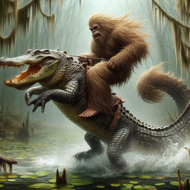 2 Alligator Sasquatch - Etsy
