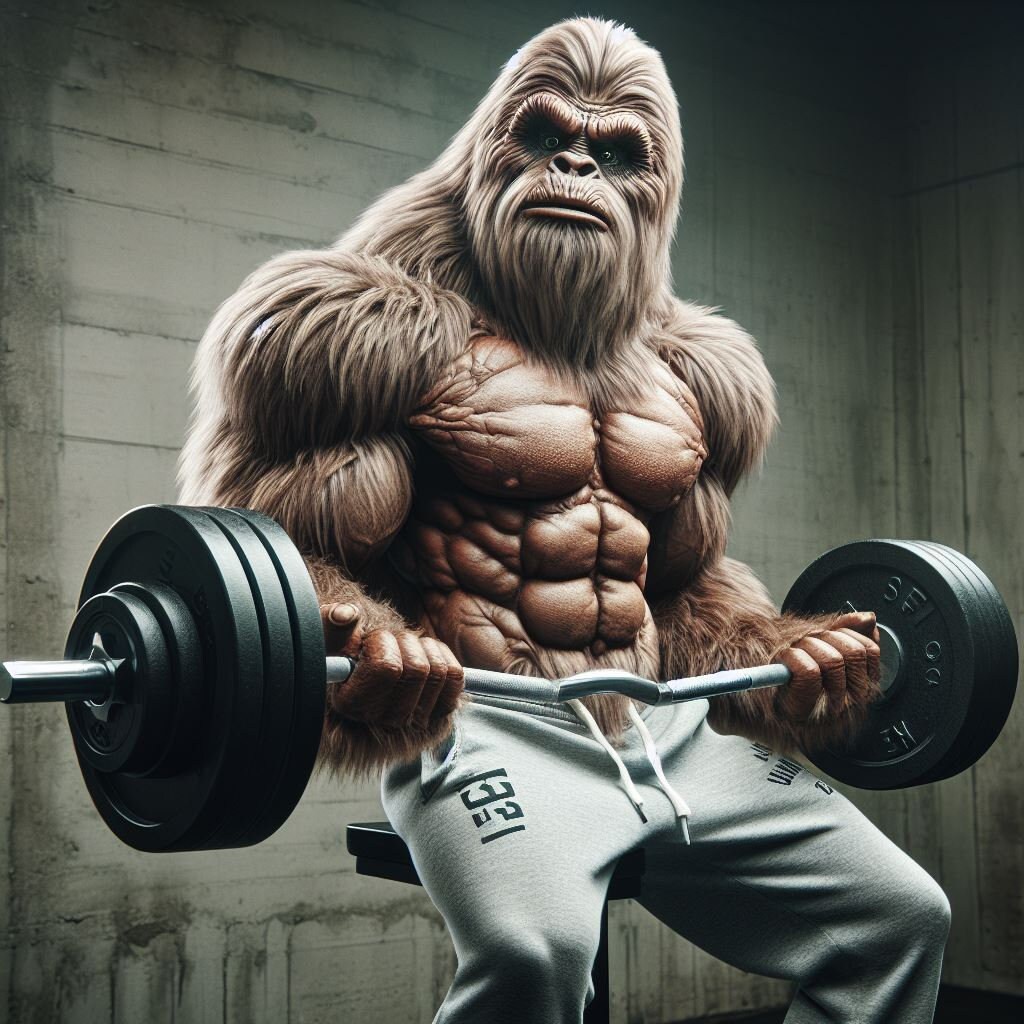5 Weightlifting Bigfoot - Etsy