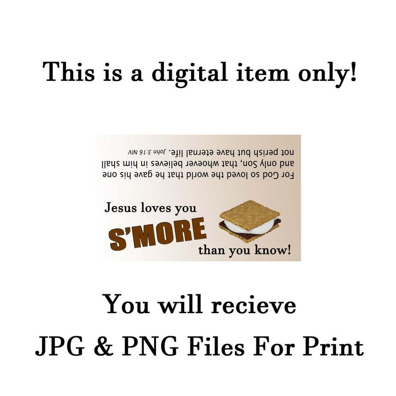 Jesus Loves You S'MORE Than You Know S'mores Bag Topper Printable With ...