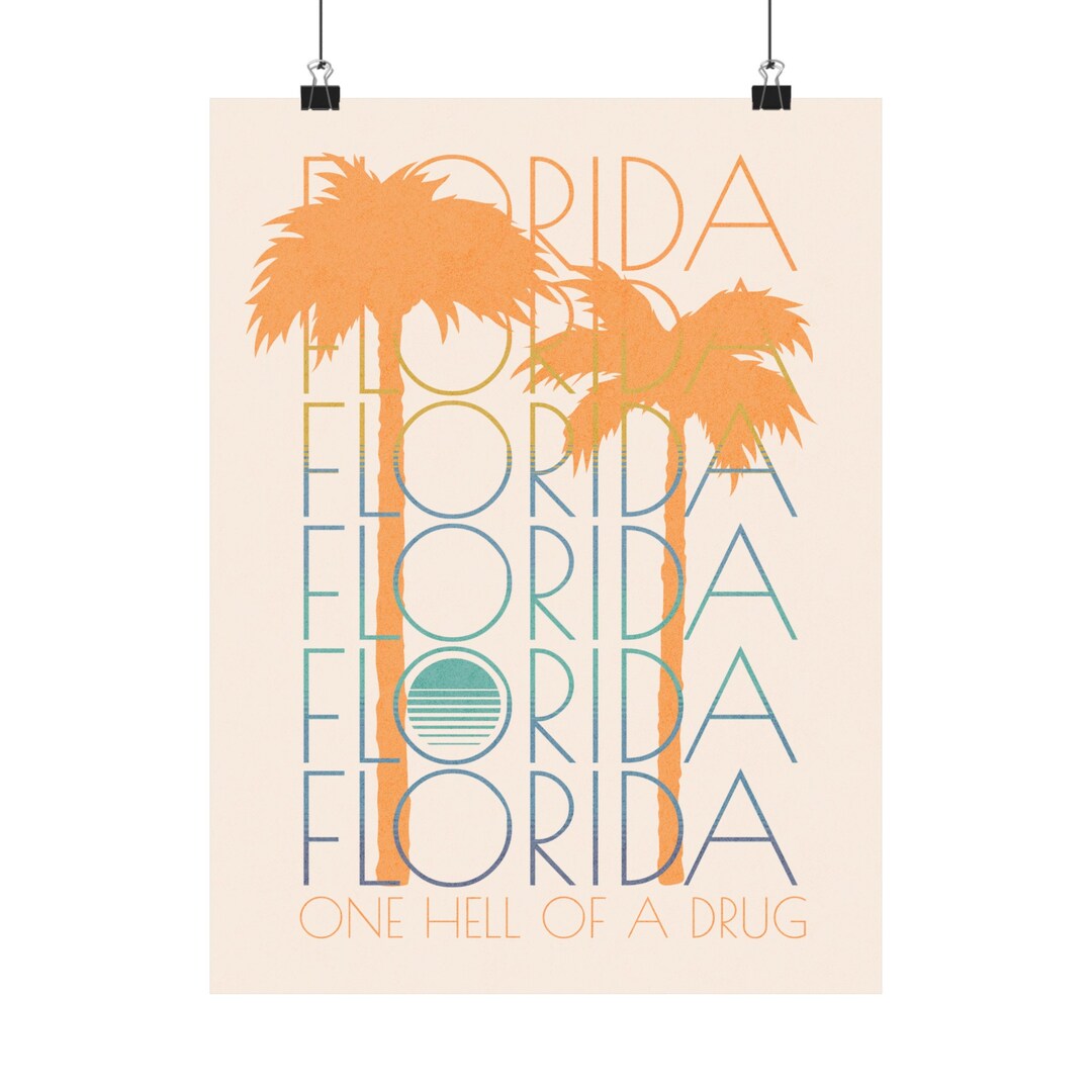 Florida TTPD Tortured Poets Travel Poster Retro - Etsy