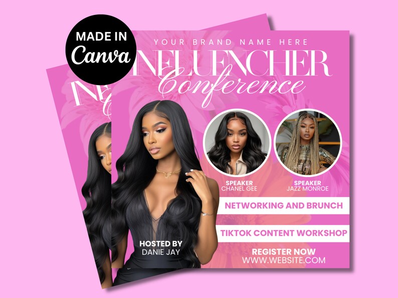 Influencher Conference DIY Social Media Flyer Content Creator Brunch ...