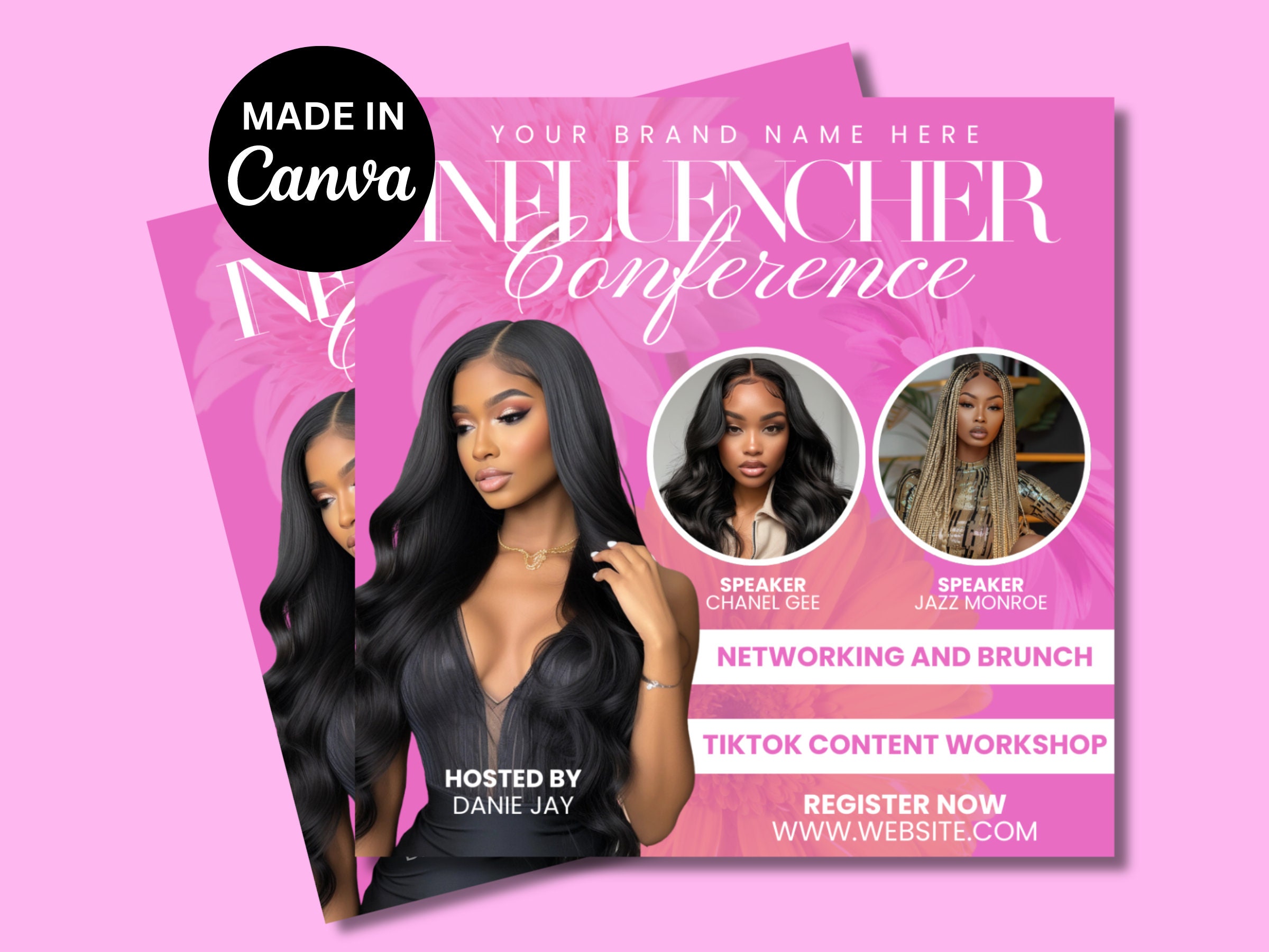 Influencher Conference DIY Social Media Flyer Content Creator Brunch ...