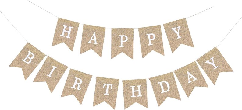 Mandala Crafts Burlap Happy Birthday Banner Happy Birthday Burlap ...