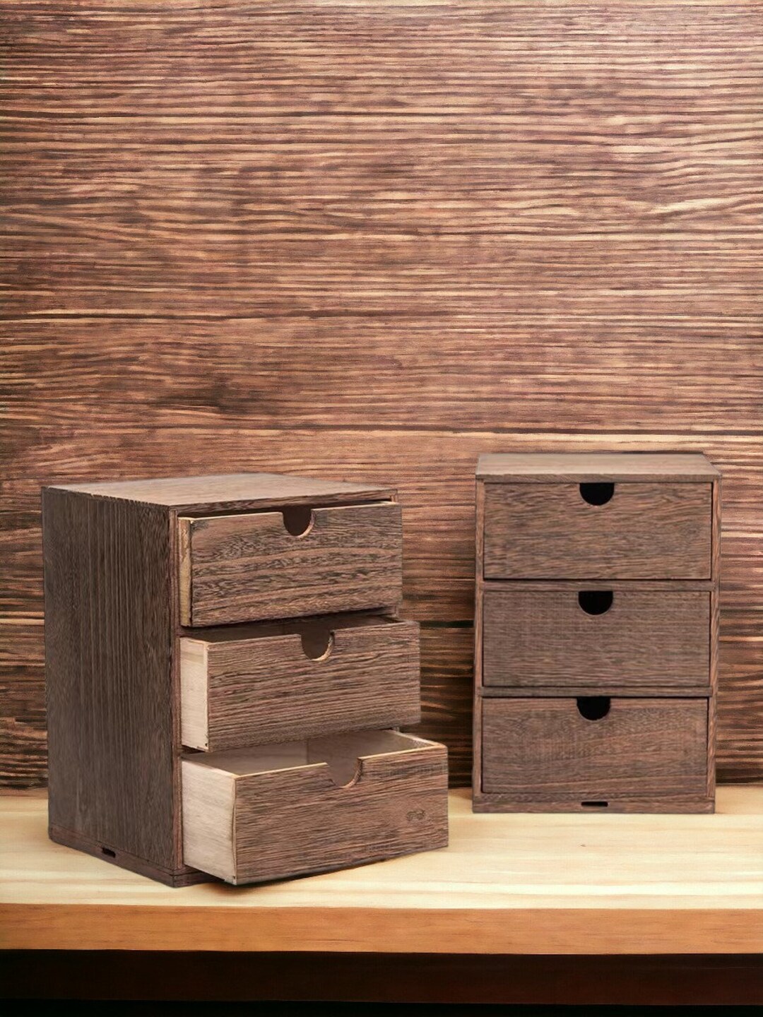 Wooden Box Home Dekor Multi-layer Storage Case Elegant Wooden Storage ...