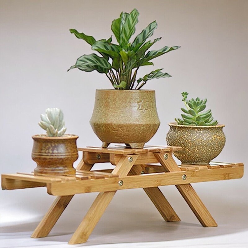 Versatile Bamboo Indoor Plant Holder Elegant Garden and Living Room ...