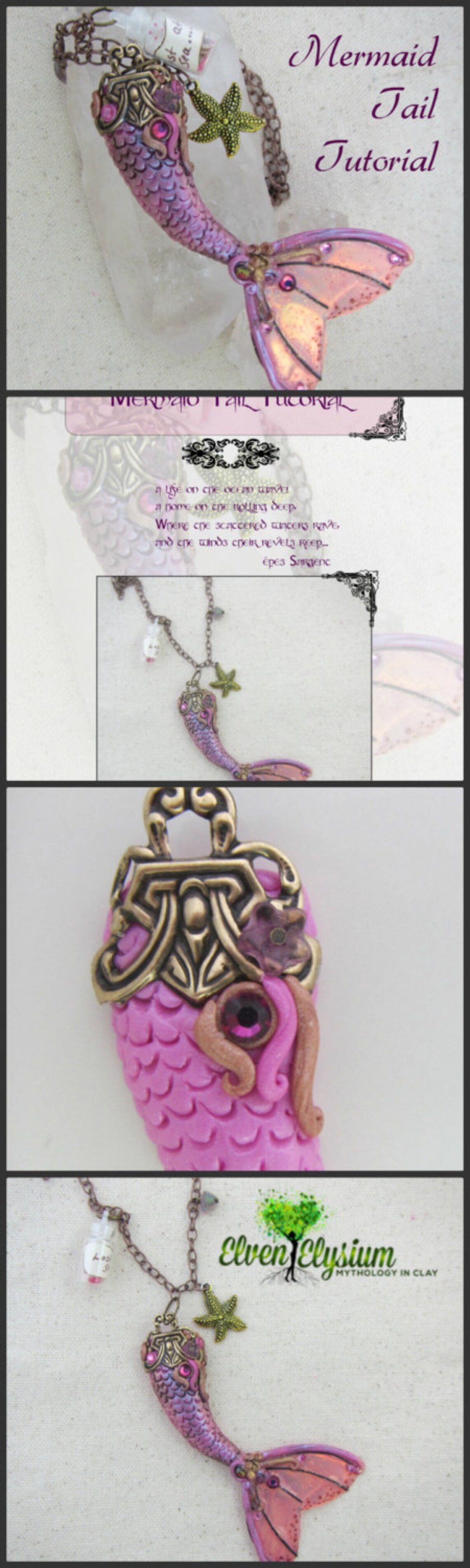 Polymer Clay Mermaid Tail Tutorial. Instructions for Sculpting a DIY ...