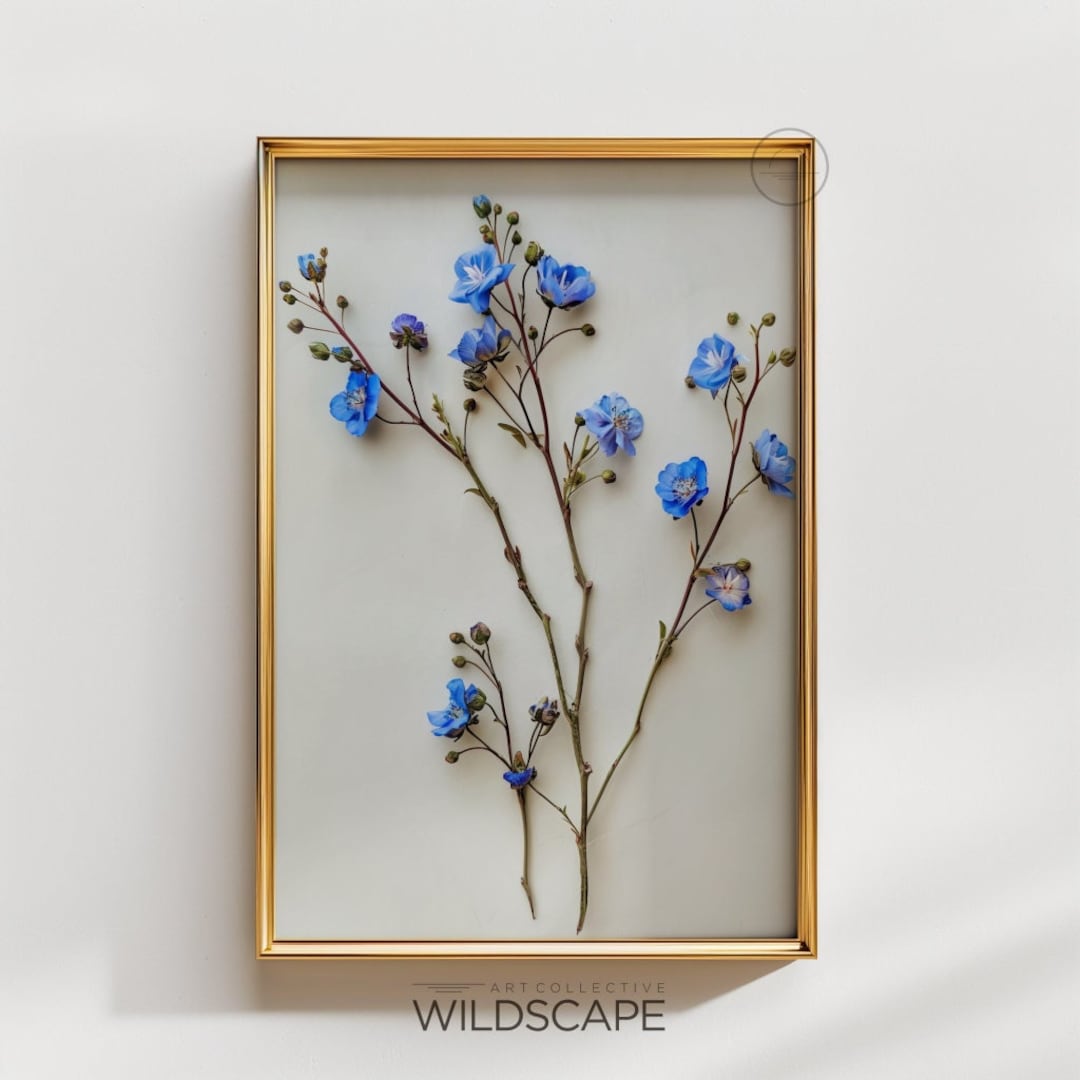 Blue Flower Bunch | White Space Flower | Tiny Blue Flower | Printable ...