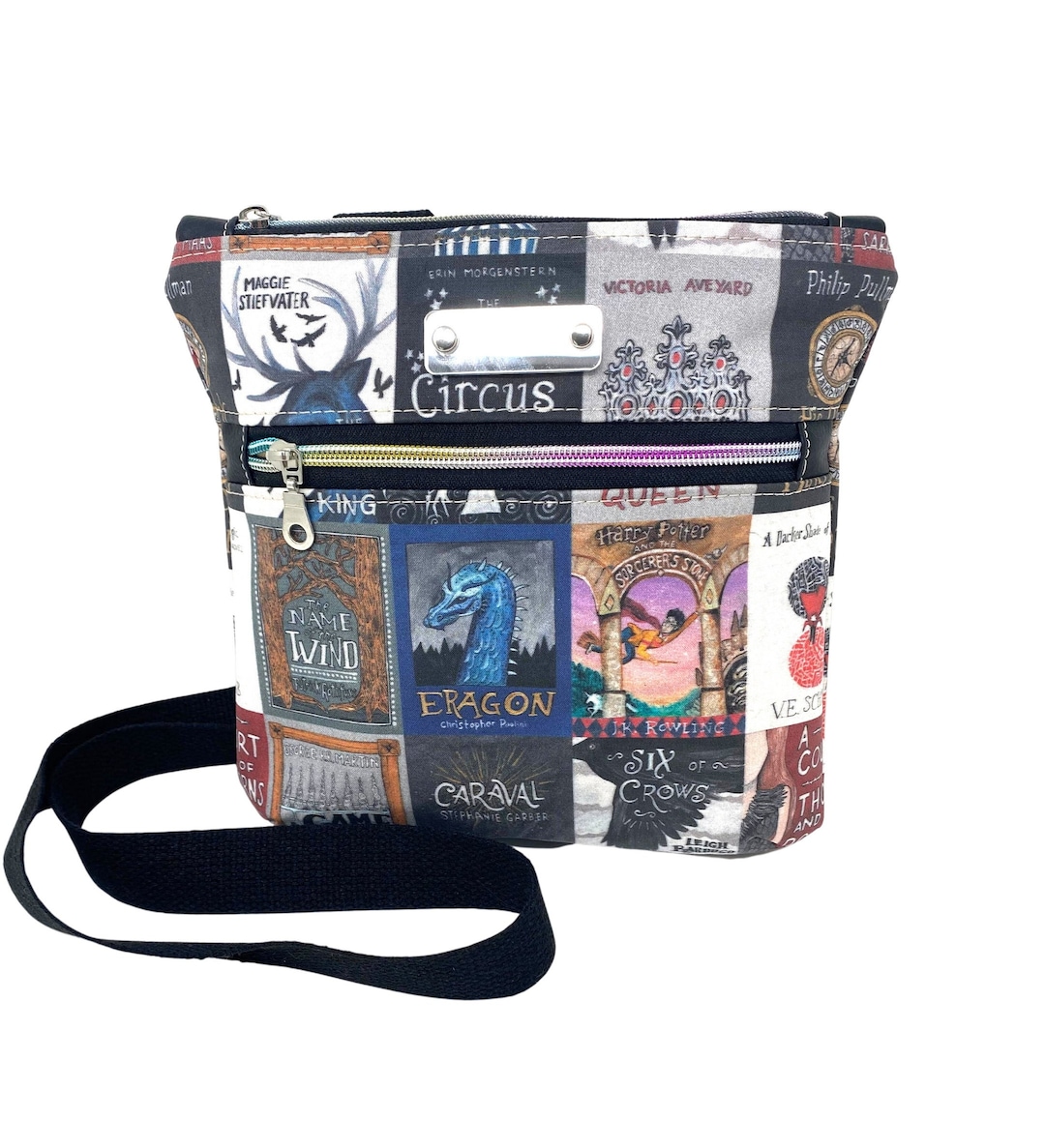 Fantasy Books Double Zip Crossbody Handbag, Shoulder Bag, Gift for ...