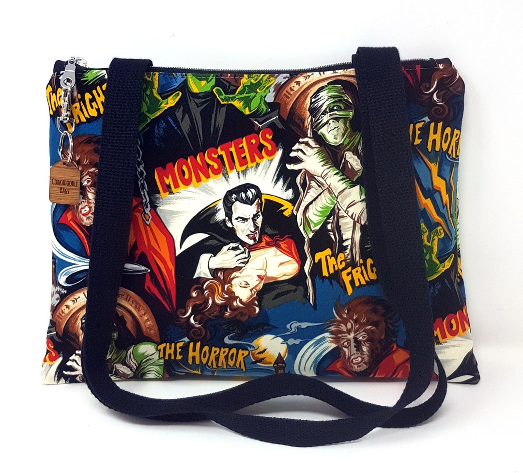 Hollywood Horror Monster Movies Handbag, Shoulder Bag, Goth Bag, Movie ...
