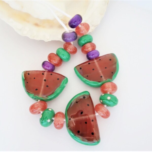Watermelon Beads - Etsy