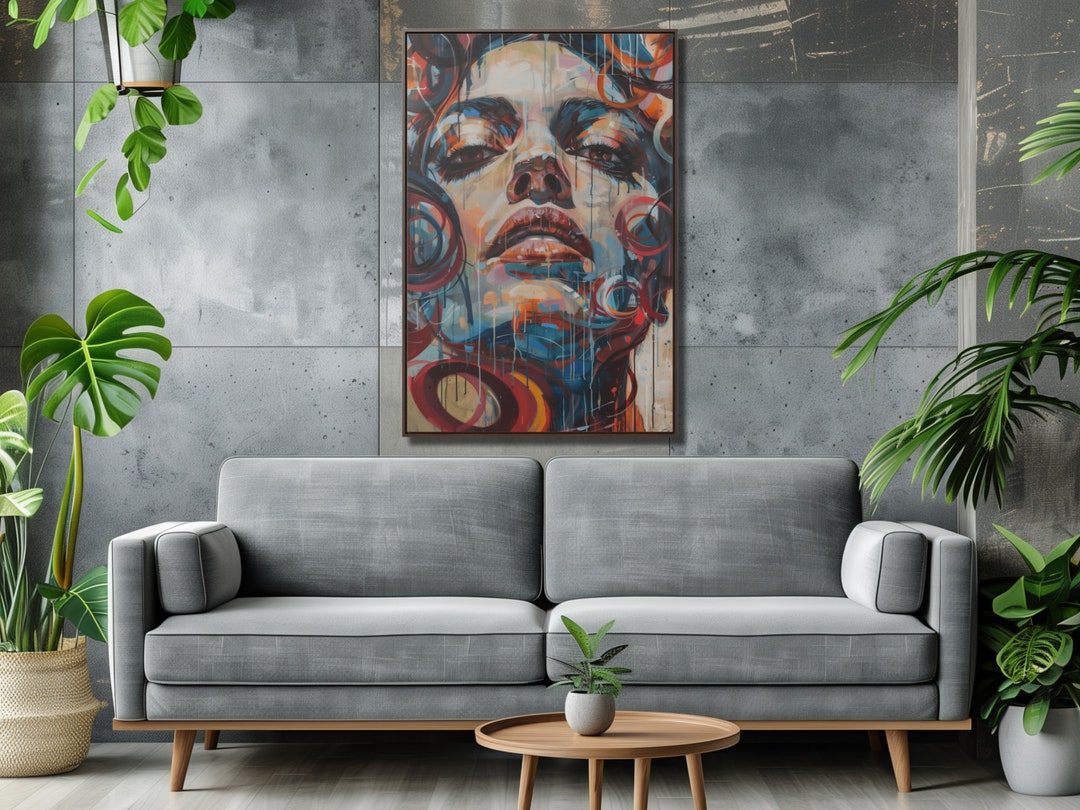 Modern Bohemian Art Canvas, Boho Wall Art, Abstract Boho Art, Modern ...