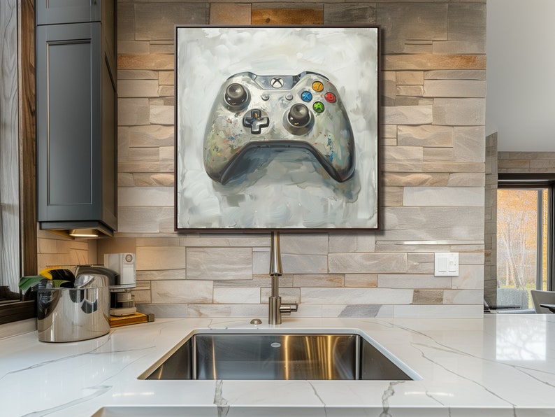 Xbox Controller Artwork, Video Game Art, Vintage Video Game Poster ...