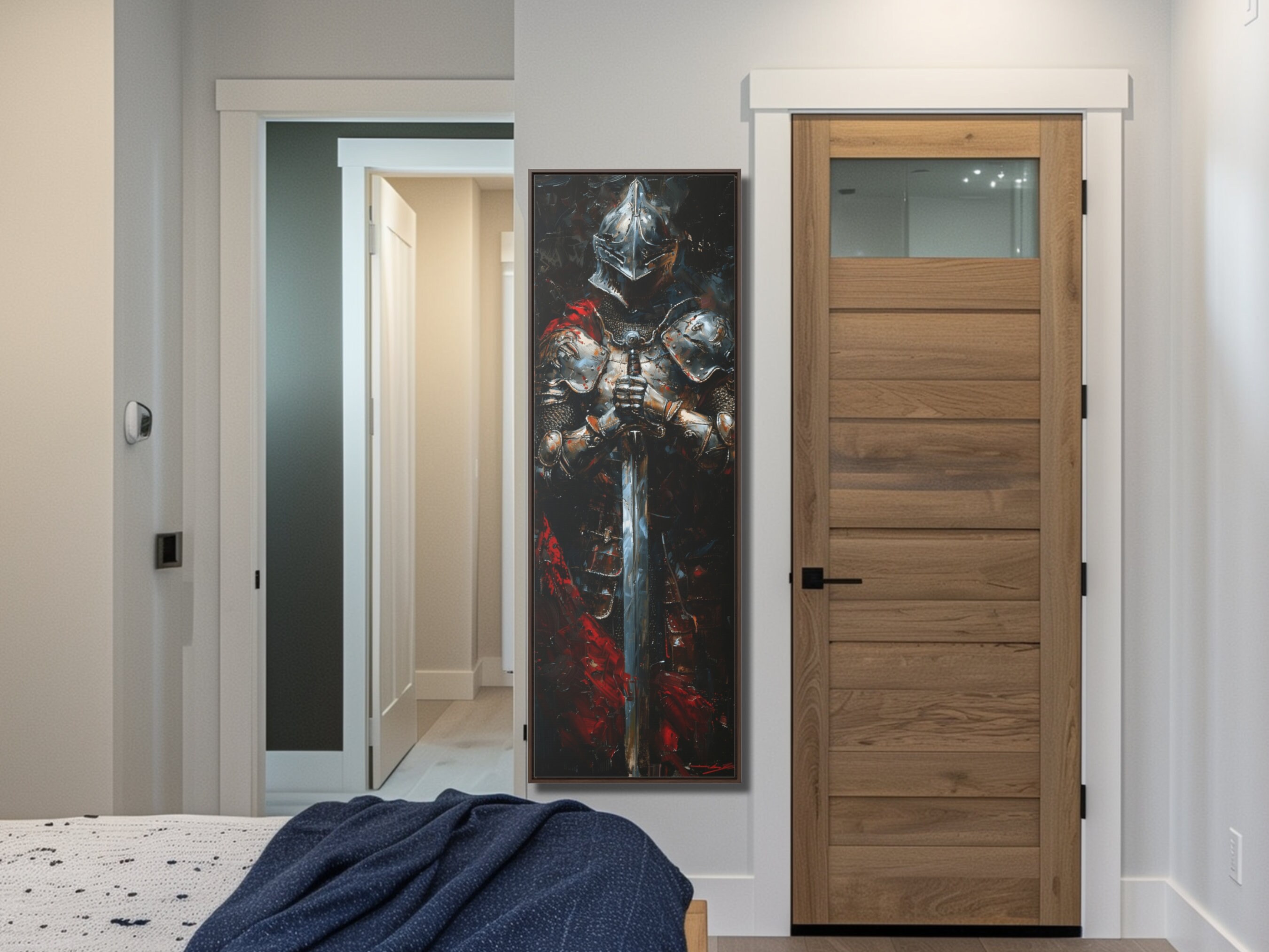 Knight Armor Wall Art Canvas Oil Painting, Knights Templar Art ...