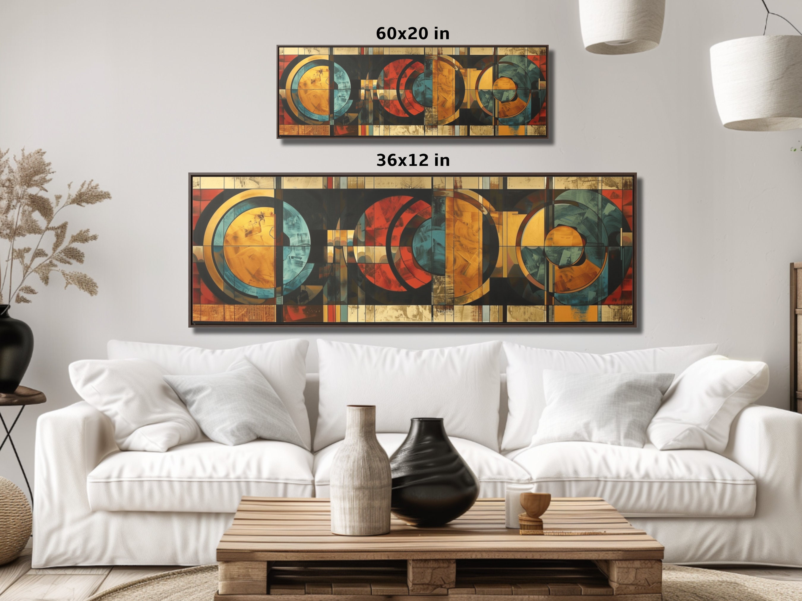 Phases of the Moon, Framed Wall Art Print, Art Deco Canvas, Lunarphases ...