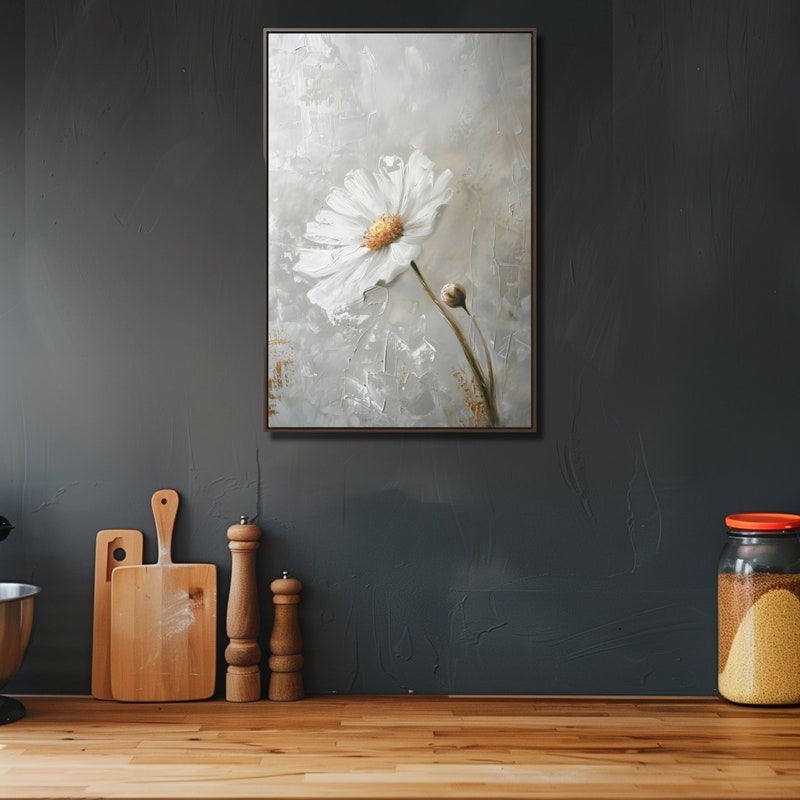 White Daisy Painting - Etsy