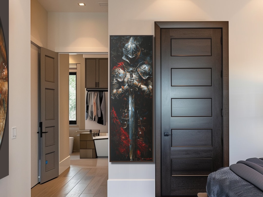 Knight Armor Wall Art Canvas Oil Painting, Knights Templar Art ...
