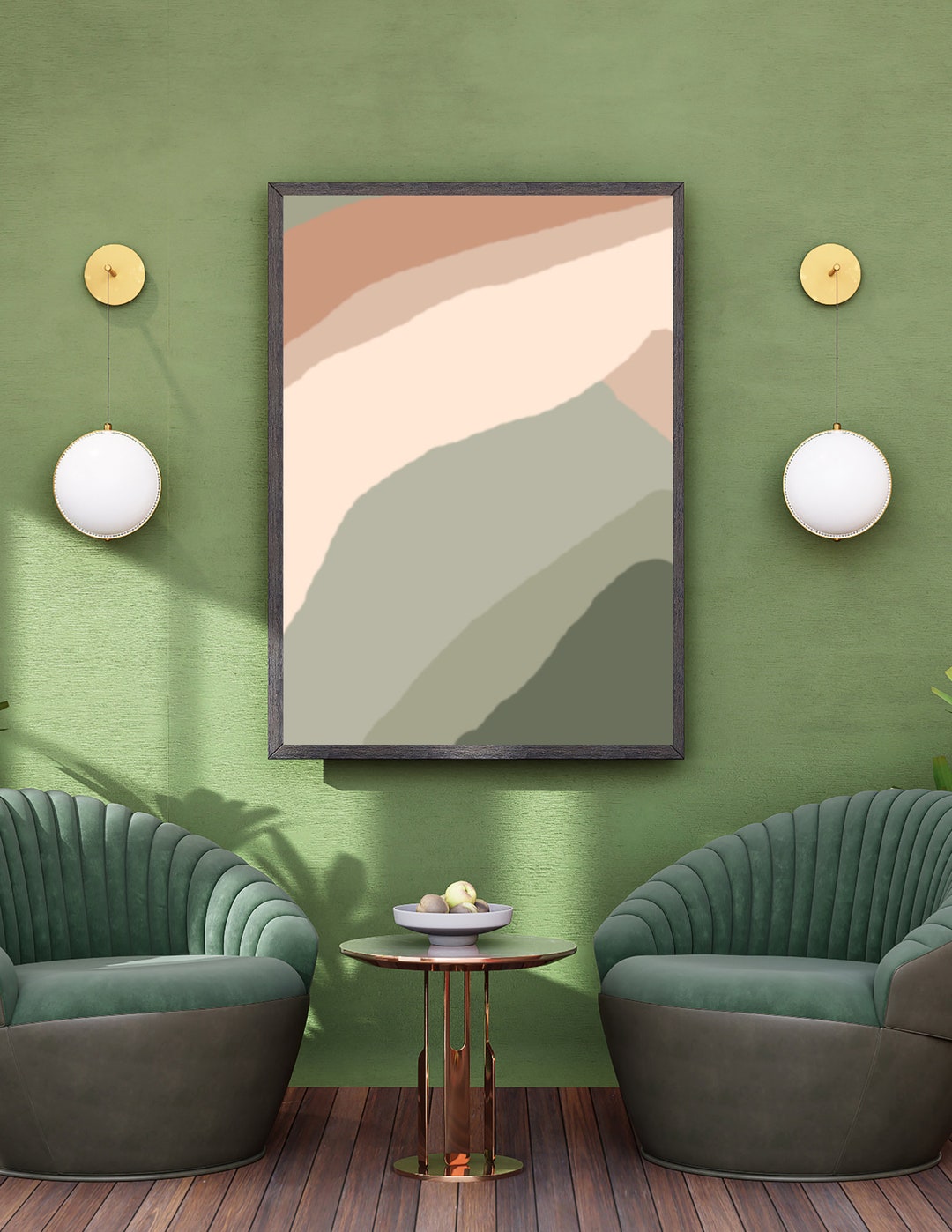 Brown Minimalist Interior Wall Frame Modern Home Decor Elegant Art ...