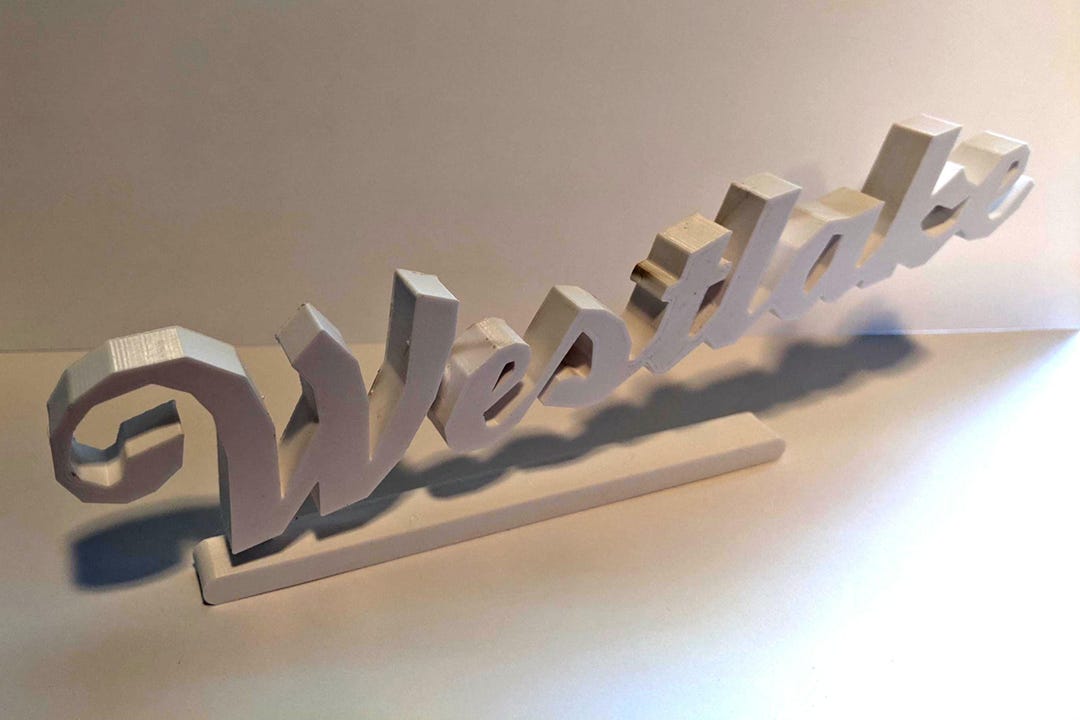 Westlake Ohio Script Sign - 3D Desktop Sign, Styled After Cleveland ...