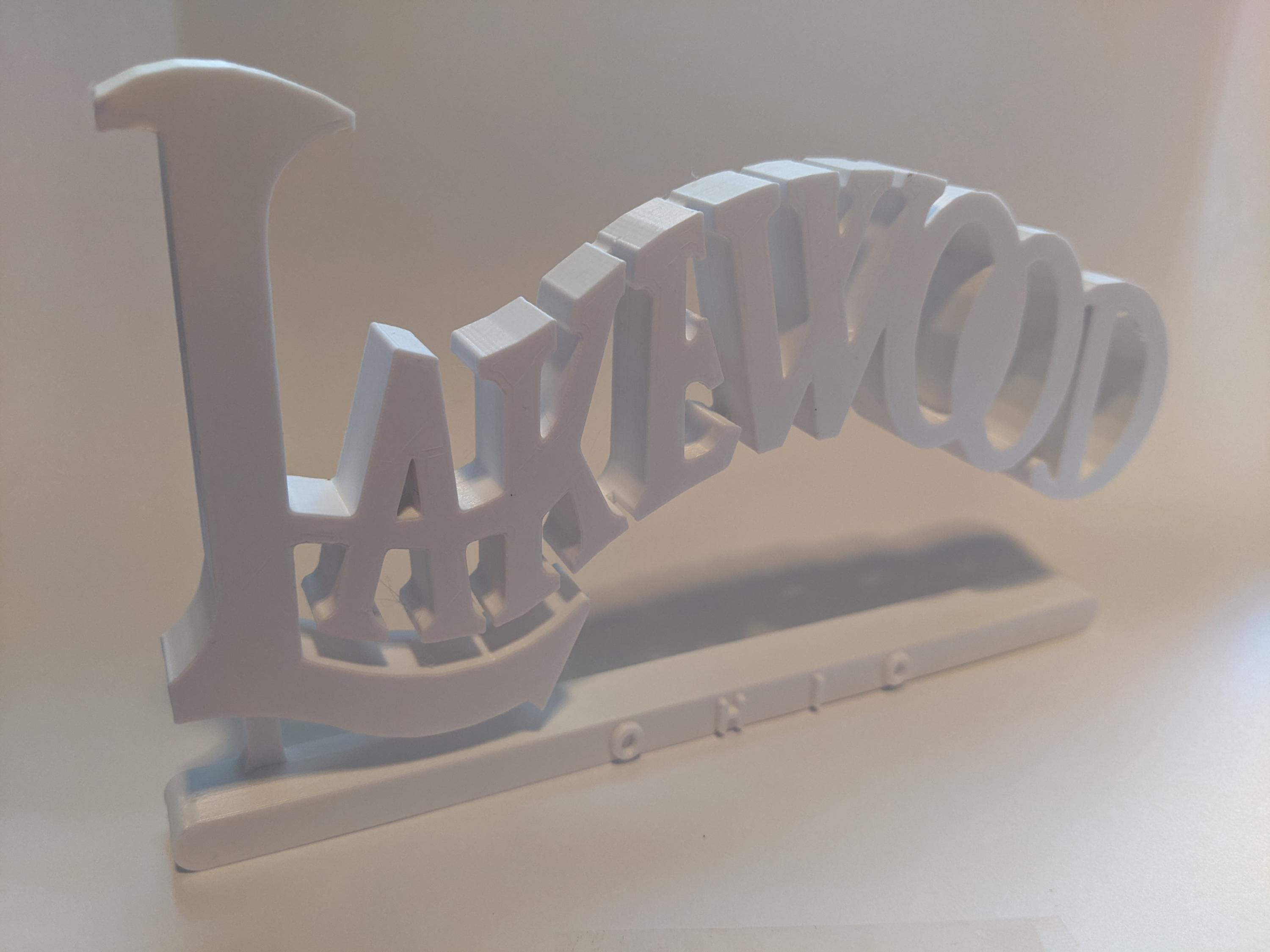 Lakewood Ohio "script" Sign - 3D Desktop Sign, Styled After Cleveland ...